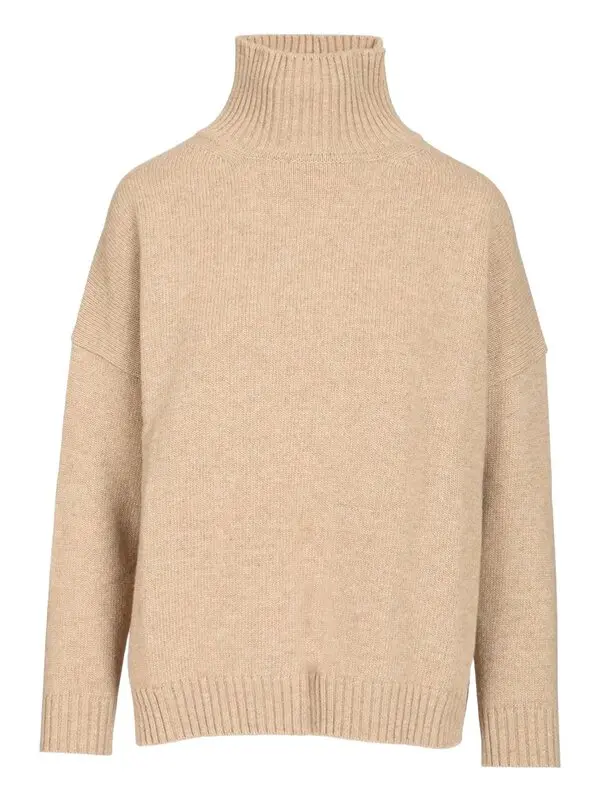 Max Mara Borgia Turtleneck Knitted Sweater - Beige