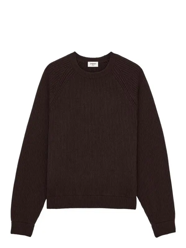 Saint Laurent Rib-knit Cashmere Sweater - Ebene