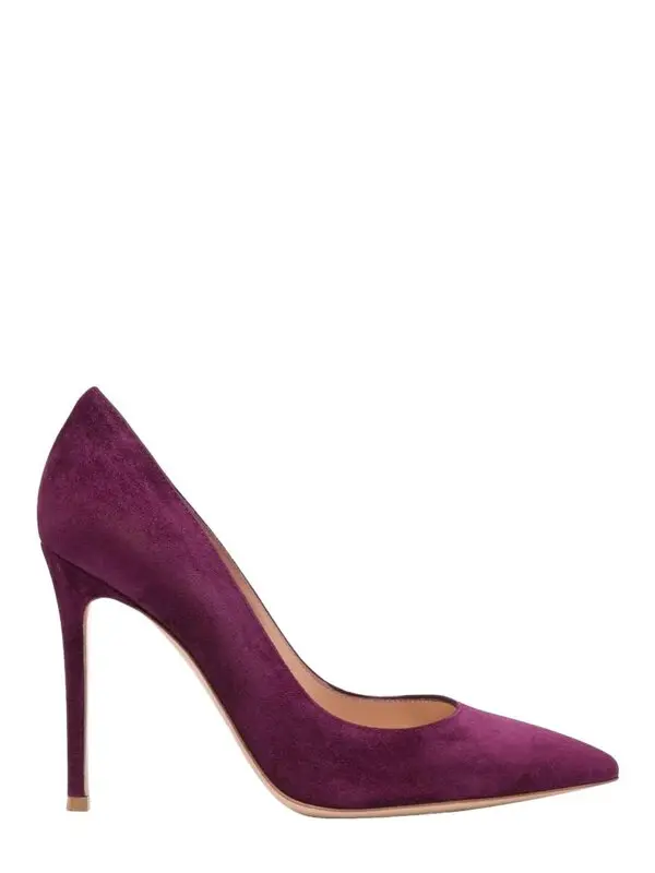 GIANVITO ROSSI Pointed-toe Suede Pumps - Red