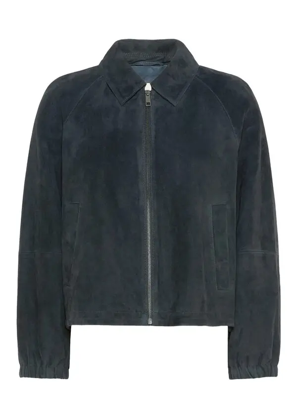 Max Mara Suede Jacket - Navy