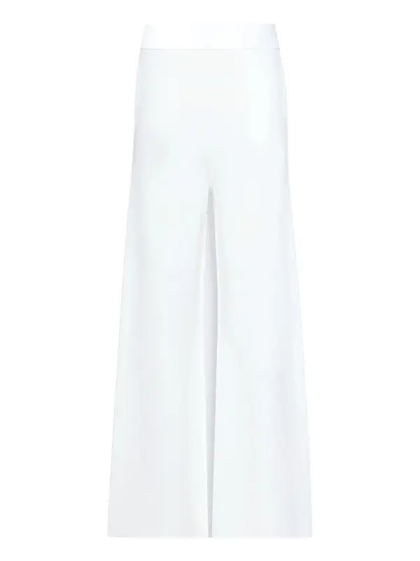 Max Mara Viscose Crepe Trousers - White