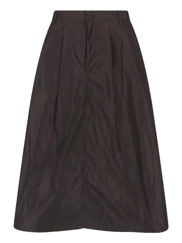 Aspesi A-line Midi Skirt - Brown