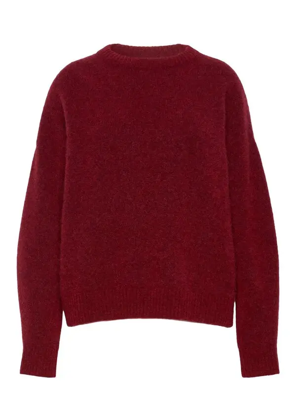 Max Mara Crew Neck Long-sleeved Knitwear - Red