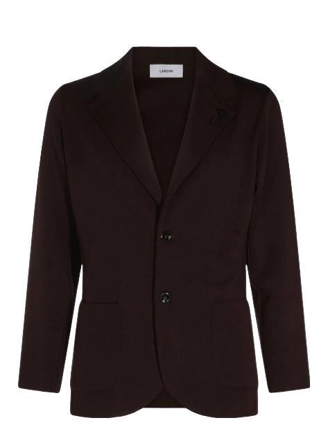 LARDINI Two-button Patch-pocket Blazer - Brown