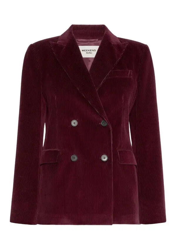 Max Mara Lapel Long-sleeved Suit Jacket - Brown