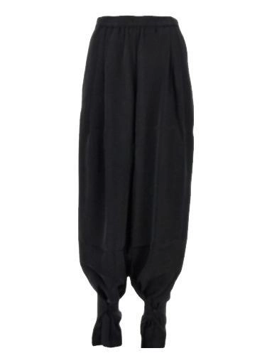 Andamane Elastic-waist Casual Trousers - Black