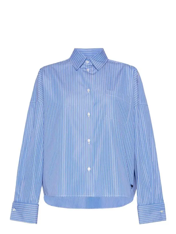 Max Mara Striped Boxy Shirt - Blue