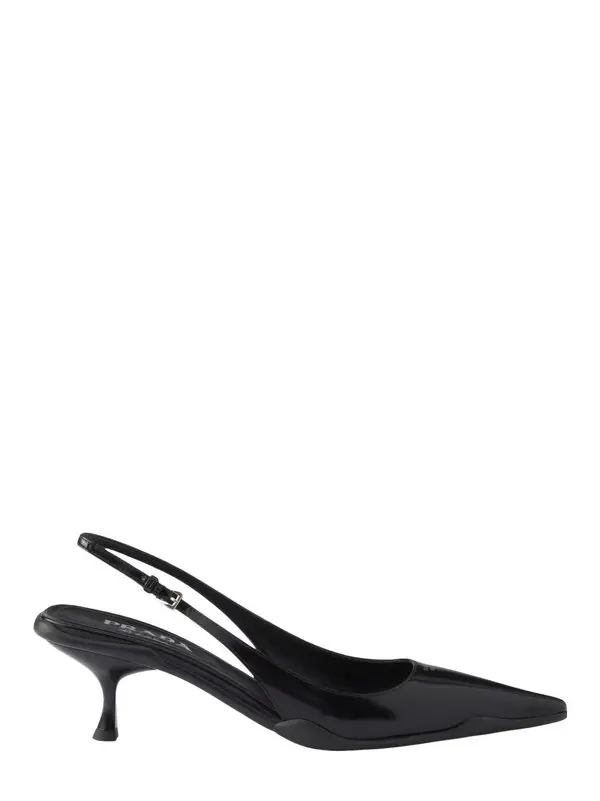 Prada Pointed-toe Slingback Pumps - Black