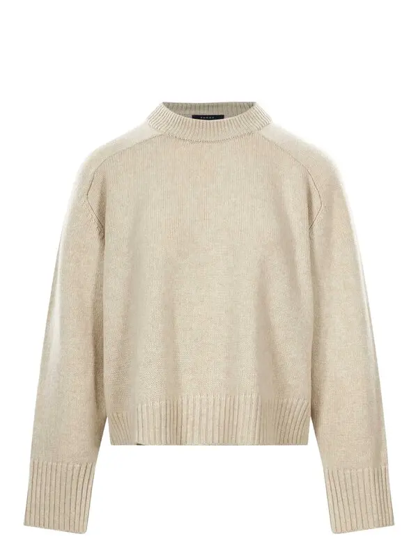 Soeur Slit-cuff Ribbed-trim Crew Neck Sweater - No