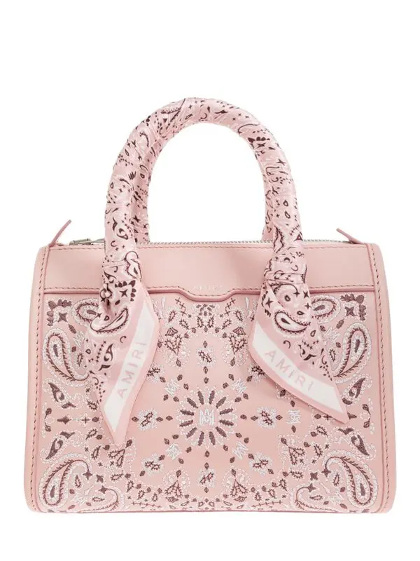 Amiri Bandana Micro Triangle Crossbody Bag - Pink