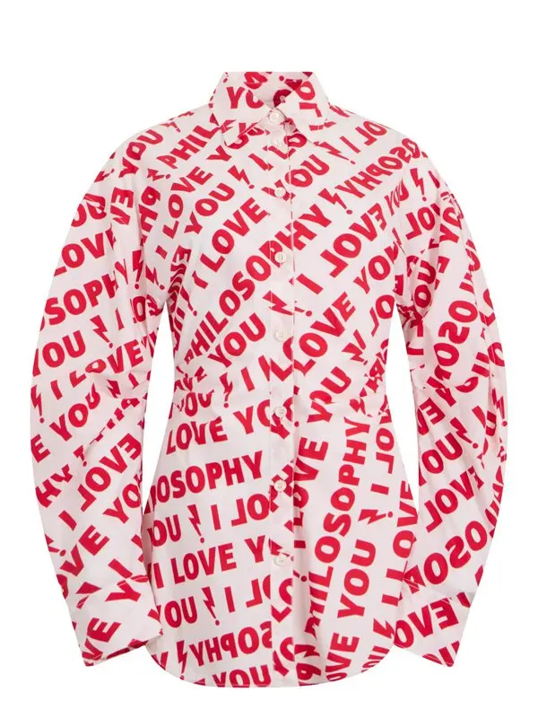 Philosophy Di Lorenzo Serafini Typographic Print Shirt - No