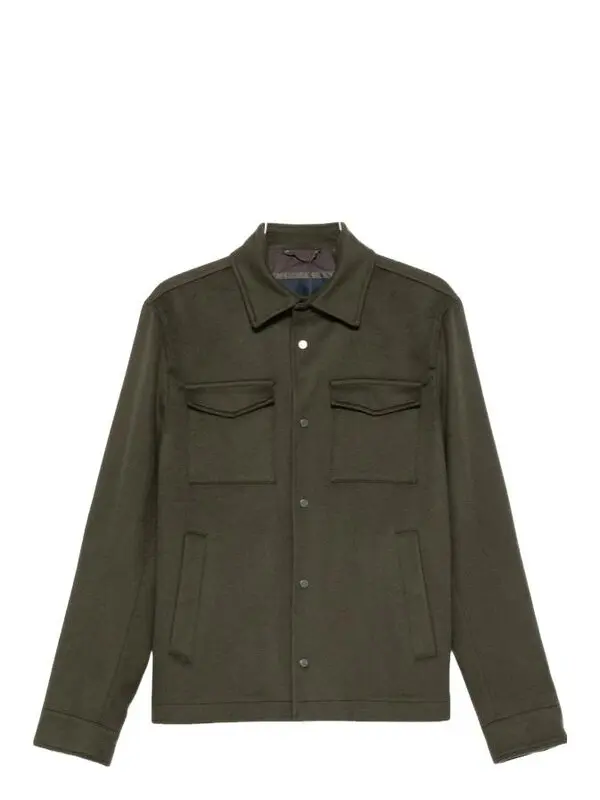 Herno Button-up Chest-pocket Jacket - Green