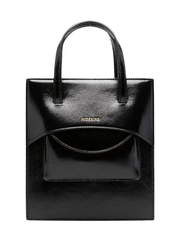 HIDESINS Croc-effect Tote Bag - Black