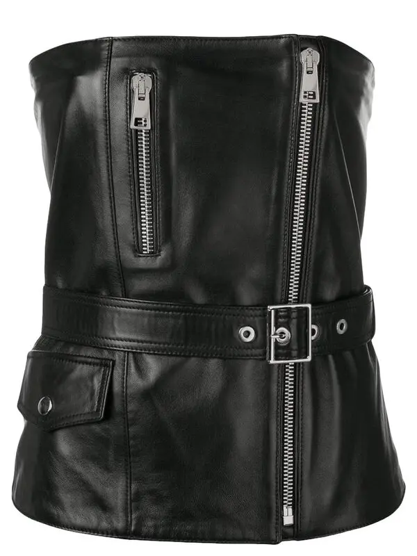 MANOKHI Leather Corset - Black