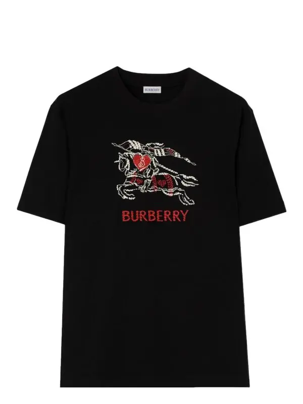 Burberry Heart Knight Cotton T-shirt - Black