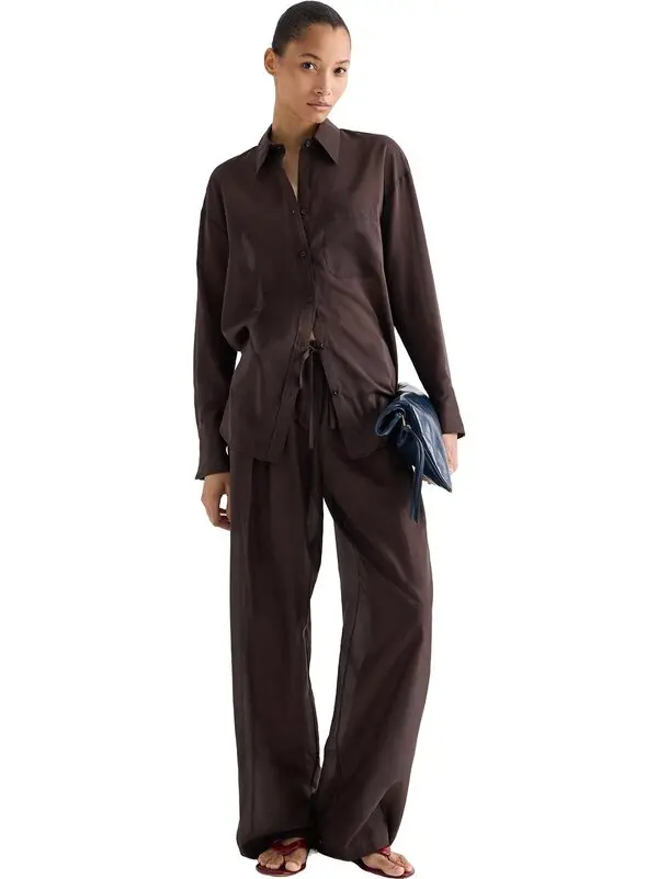 TWP Cotton Silk Organza Wide Leg Pajama Pants - Delicioso