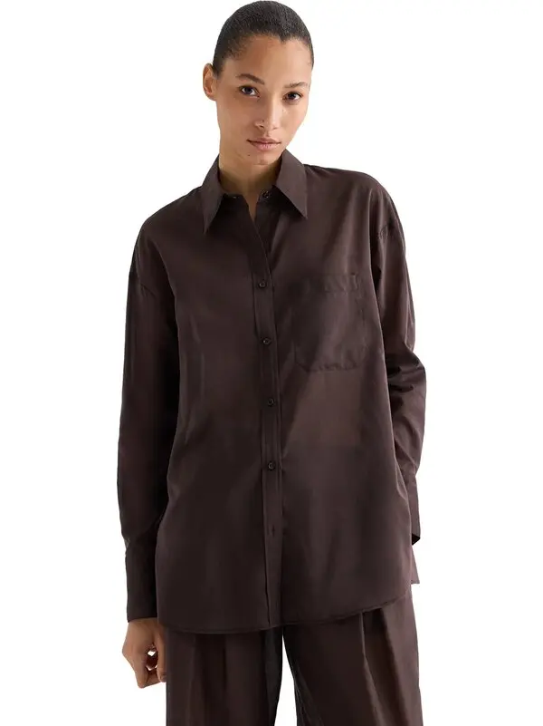 TWP Big Joe Shirt In Cotton Silk Organza - Delicioso