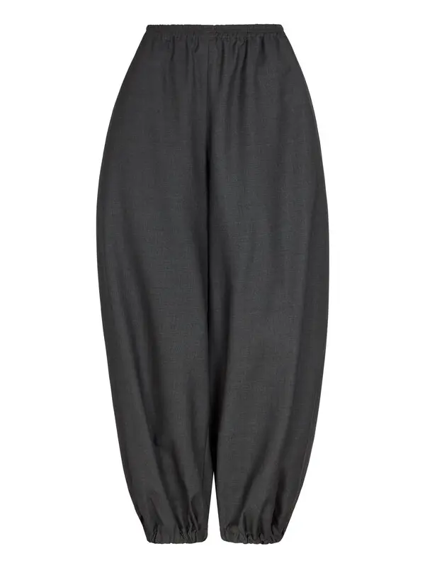 Serena Bute Wool Balloon Trousers - Grey