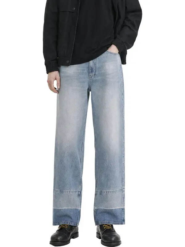 MAISON MARGIELA Wide-leg Faded Denim Jeans - Blue