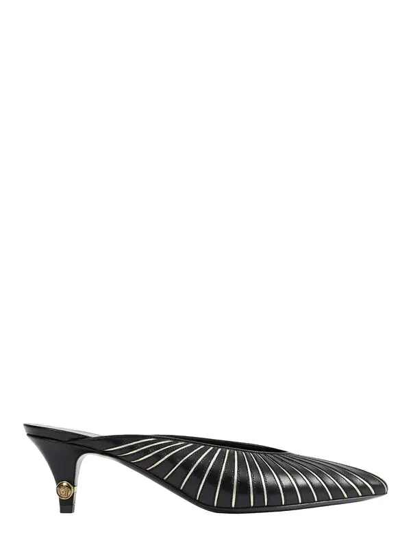 Versace Nappa Mules - Black