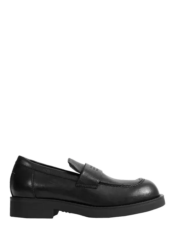 MAISON MARGIELA Leather Biker Loafers - Black