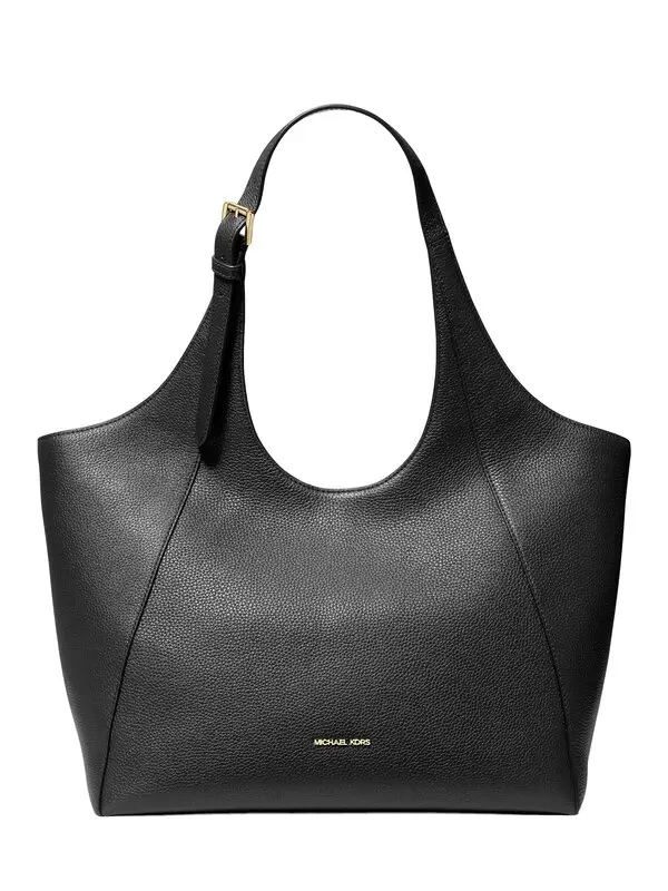 Michael Kors Bernie Large Pebbled Leather Tote Bag - Black