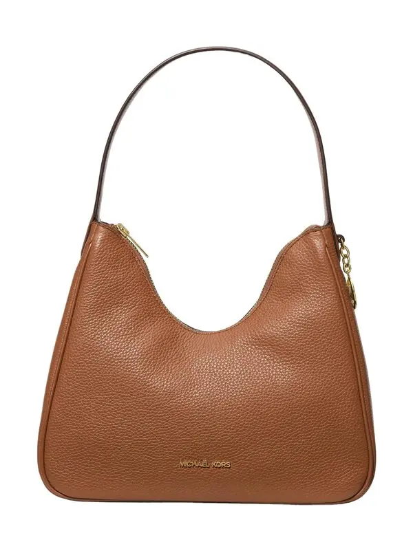 Michael Kors Nayla Small Pebbled Leather Hobo Shoulder Bag - Brown