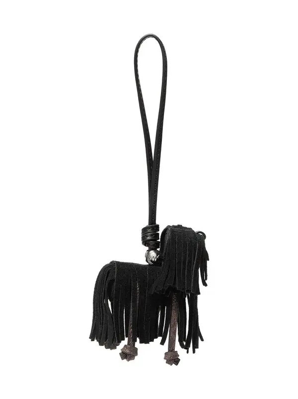 Michael Kors Suede Shaggy Dog Bag Charm - Black