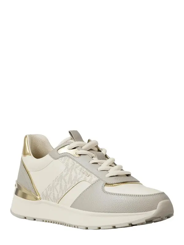 Michael Kors Remy Mixed-media Trainer - Natural