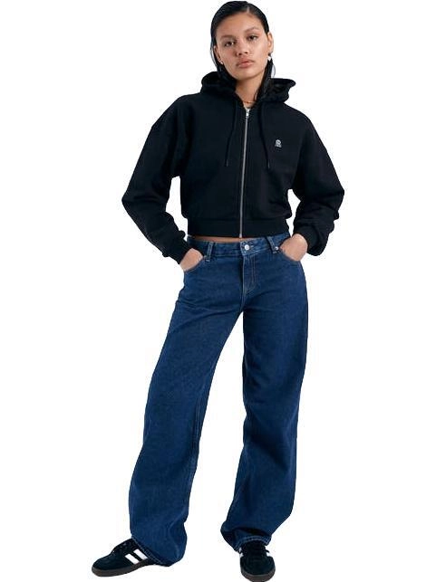 DR. DENIM Ethel Zip Hoodie - Black