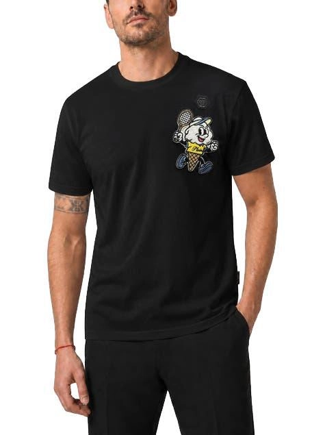 Philipp Plein Round Neck T-shirt Gelato Monsters - Black