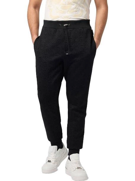 Philipp Plein Tracksuit Joggers Jacquard Monogram - Black