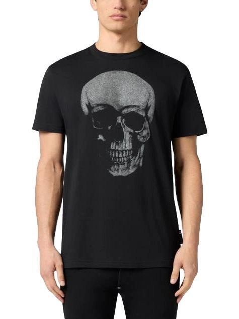 Philipp Plein Round Neck T-shirt Glitter Skull - Black