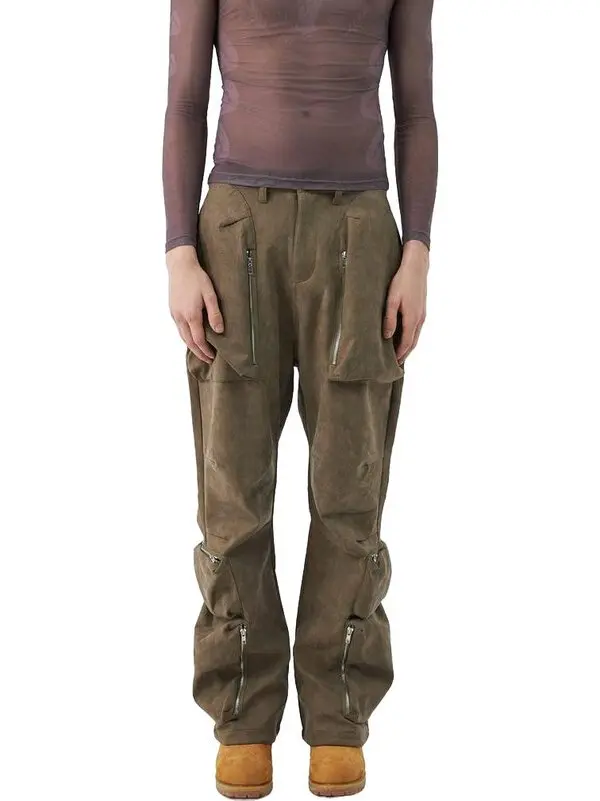 SAINT PERRY Baggy Cargo Pants - Khaki