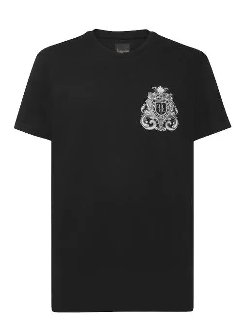 BILLIONAIRE T-shirt Round Neck Baroque - Black