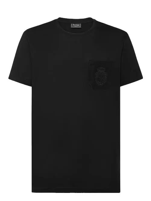 BILLIONAIRE T-shirt Round Neck Ss Crest - Black