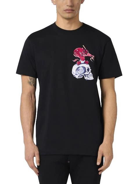 Philipp Plein Round Neck T-shirt Baby Devil - Black