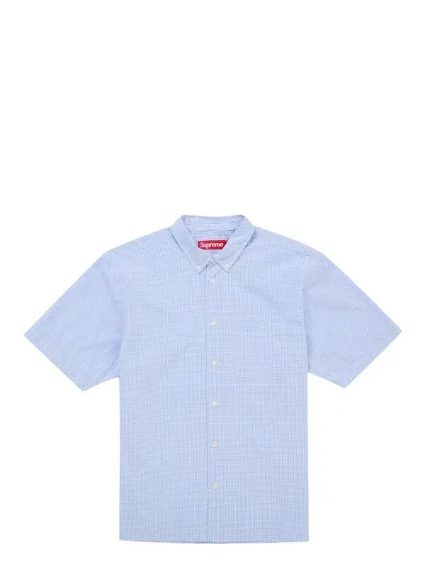 Supreme Gingham Short Sleeve Shirt - Blue