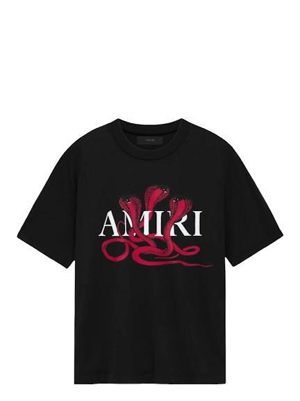 Amiri Snake Tee Shirt - Black/red