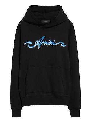 Amiri Wave Hoodie - Black