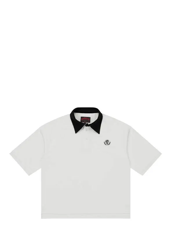 GODSPEED Victor Minimal Crest Polo Shirt - White
