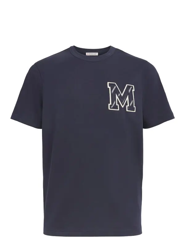 Moncler Cotton Logo T-shirt - Navy