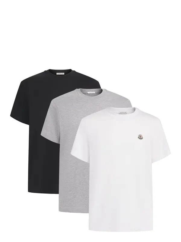 Moncler Logo Patch T-shirts - Orange