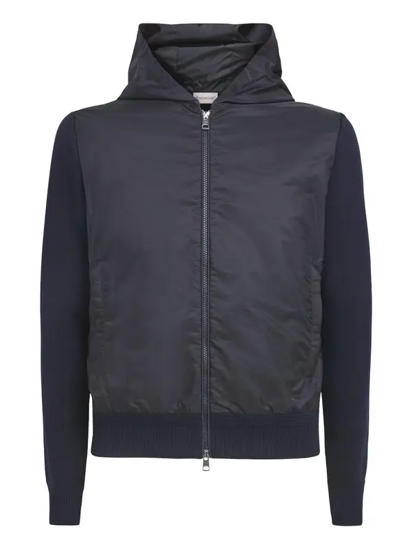 Moncler Hybrid Hooded Cardigan - Blue