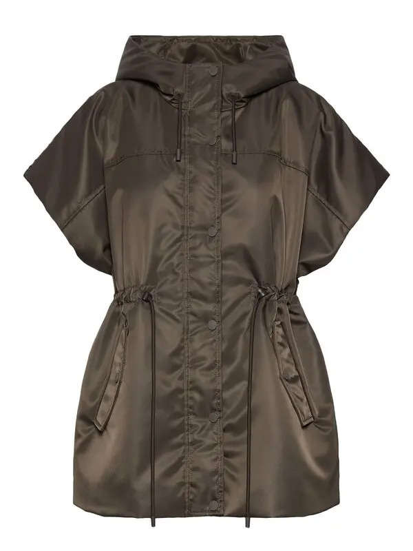 Max Mara Sleeveless Hooded Puffer Jacket - Brown