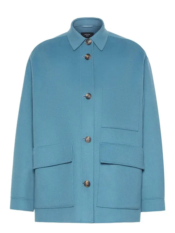 Max Mara Wool-blend Short Coat - Turquoise