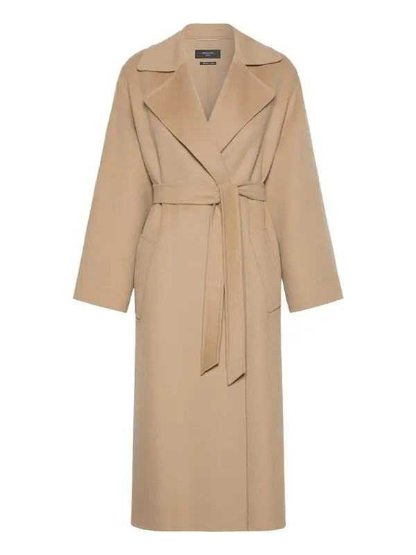 Max Mara Wool-blend Belted Coat - Beige