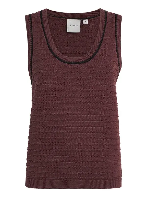 Varley Cotton Knit Gideon Tank Top - Brown