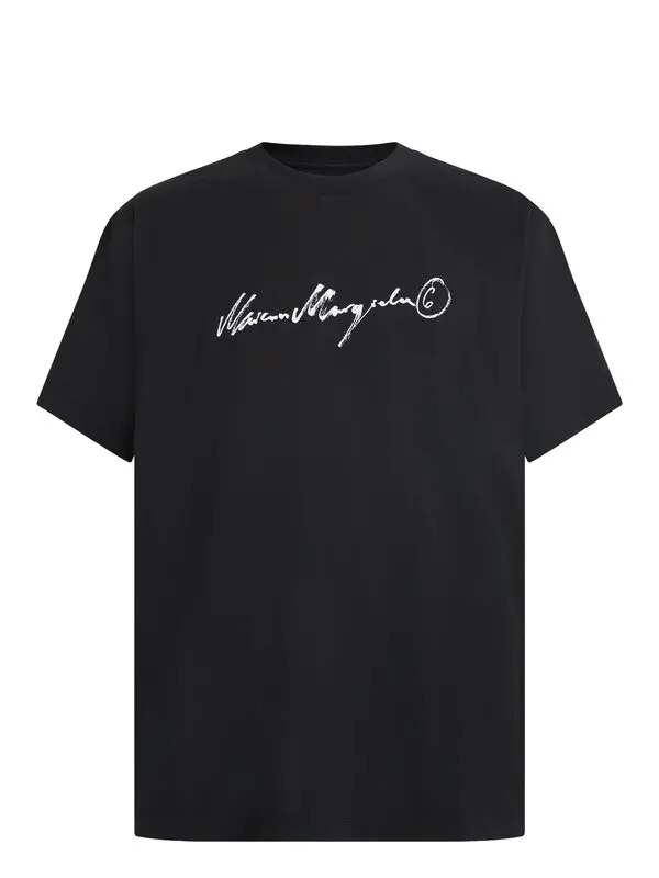 MAISON MARGIELA Cotton Logo T-shirt - Black
