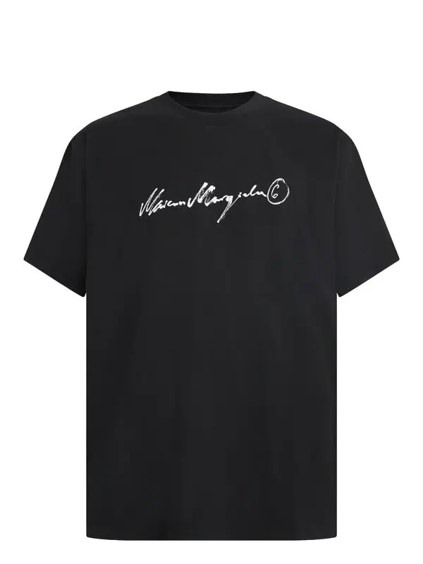 MAISON MARGIELA Cotton Logo T-shirt - Black